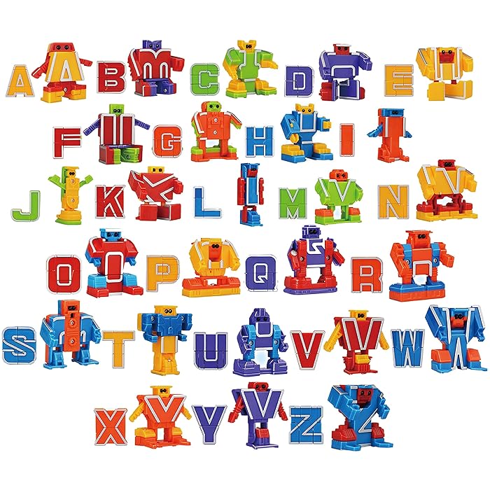 Buy JOYIN Alphabet Robot Action Figure Toys for Kids ABC Learning ...