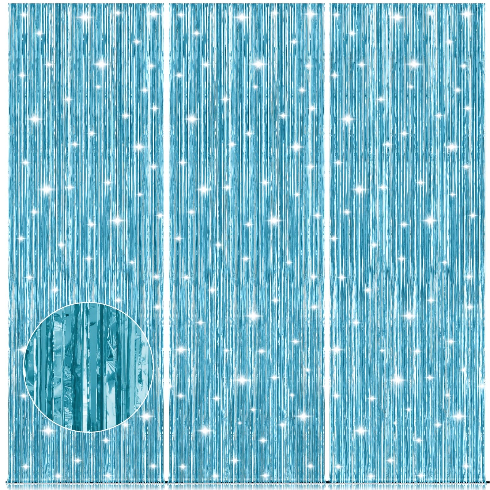 Amazon.com: Accevo 3Pack Light Blue Party Streamers 3.2x8.2 Feet ...