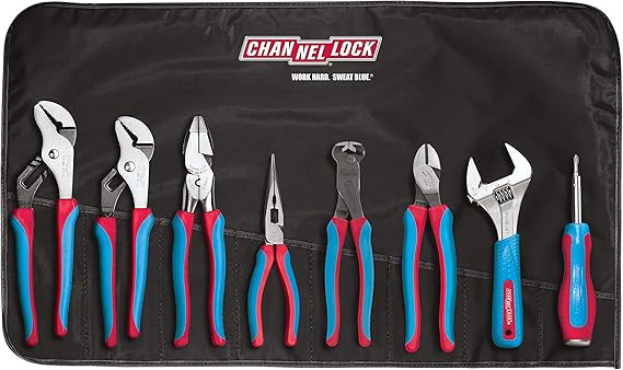 Channellock CBR-8A Code Blue Set with Tool Roll, 8-Piece - Locking Jaw ...