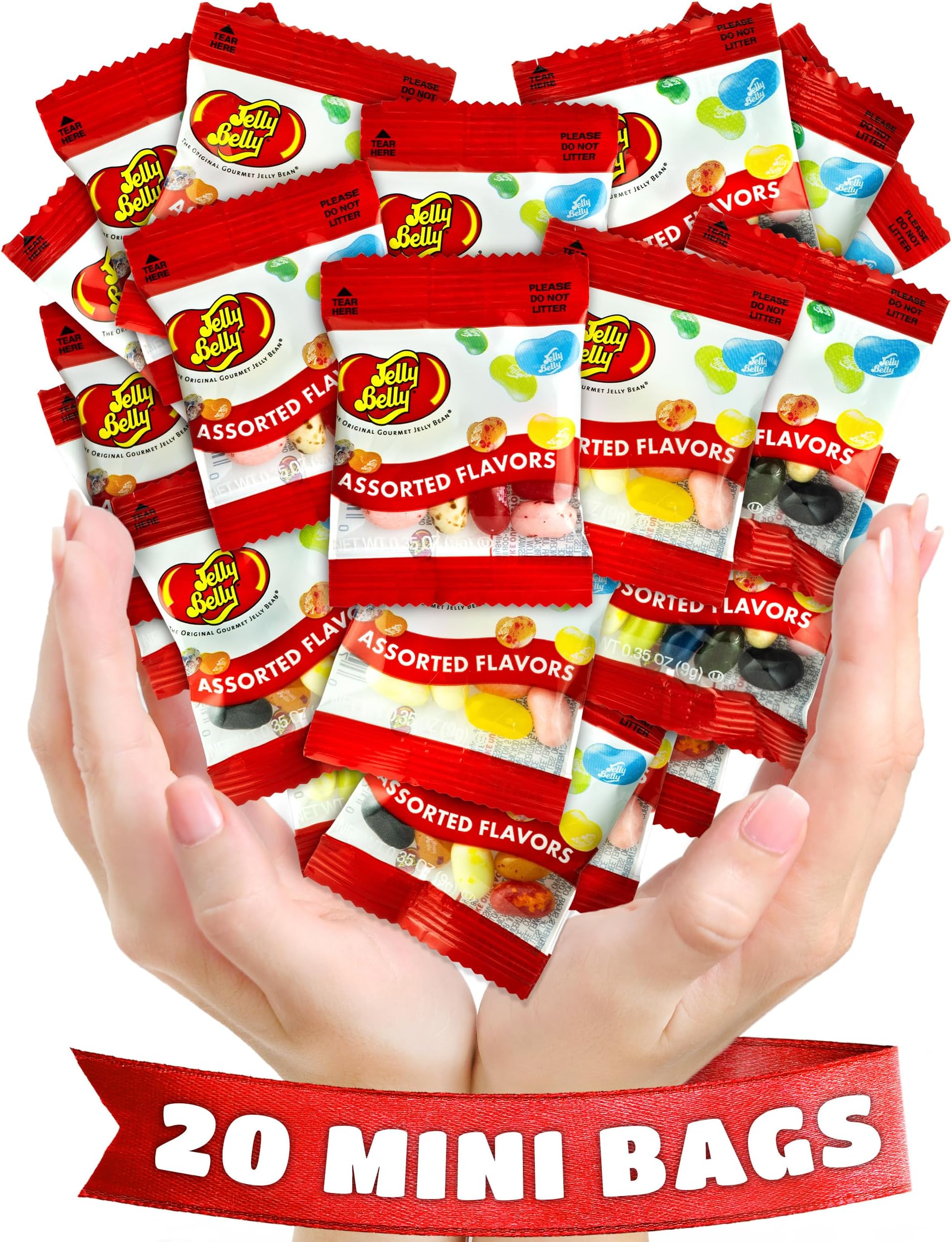 Amazon.com: Jelly Belly Jelly Beans Individual Packs 20 Pack - 0.35oz ...