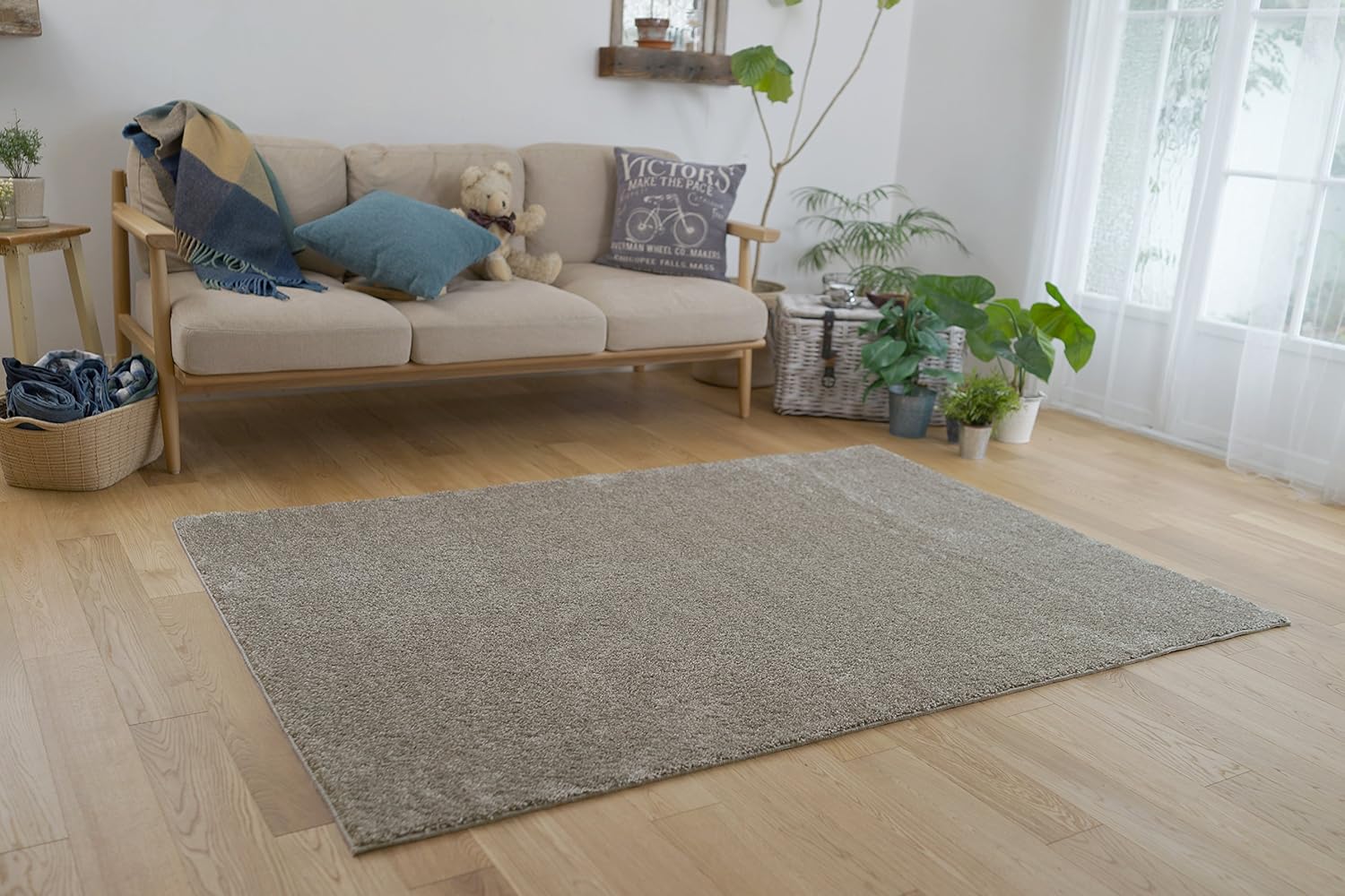 Amazon｜スミノエ(Suminoe) ラグ ベージュ 200×250cm 防炎 防ダニ イルミエ 13136283｜ラグ オンライン通販