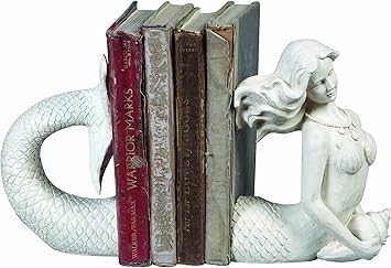Amazon.com: Creative Co-Op Mermaid Shaped Resin Bookends (Set of 2 ...