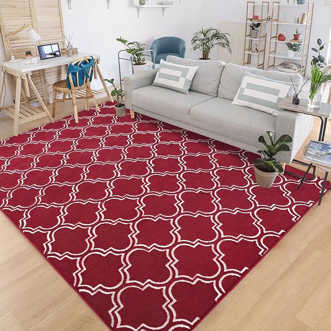 Amazon.com: Chicrug Shag Geometric 5x7 Area Rug for Living Room, Large ...