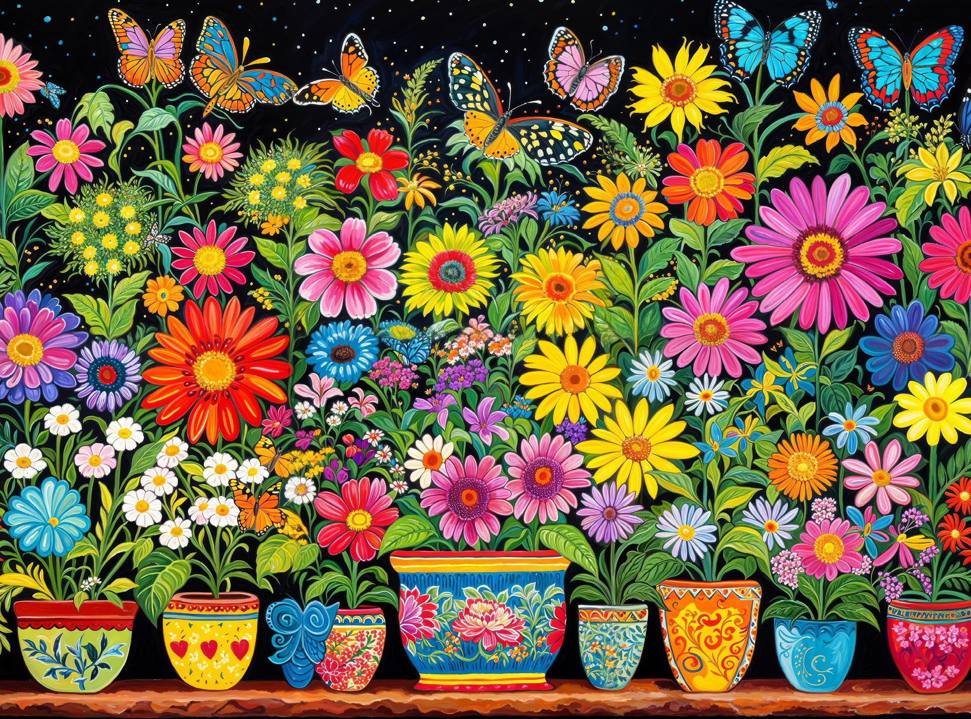 Amazon.com: Cross & Glory - Floral Fantasia: A Butterfly's Haven - 1000 ...