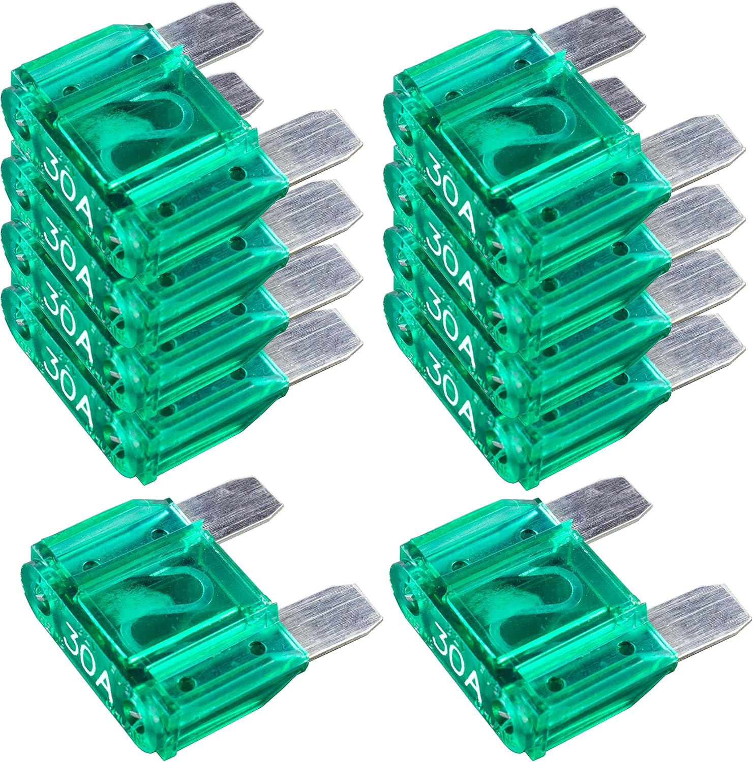 Amazon.com: 10 Pack 30 AMP Platinum APX MAXI Fuse Blade 30A Car Truck ...