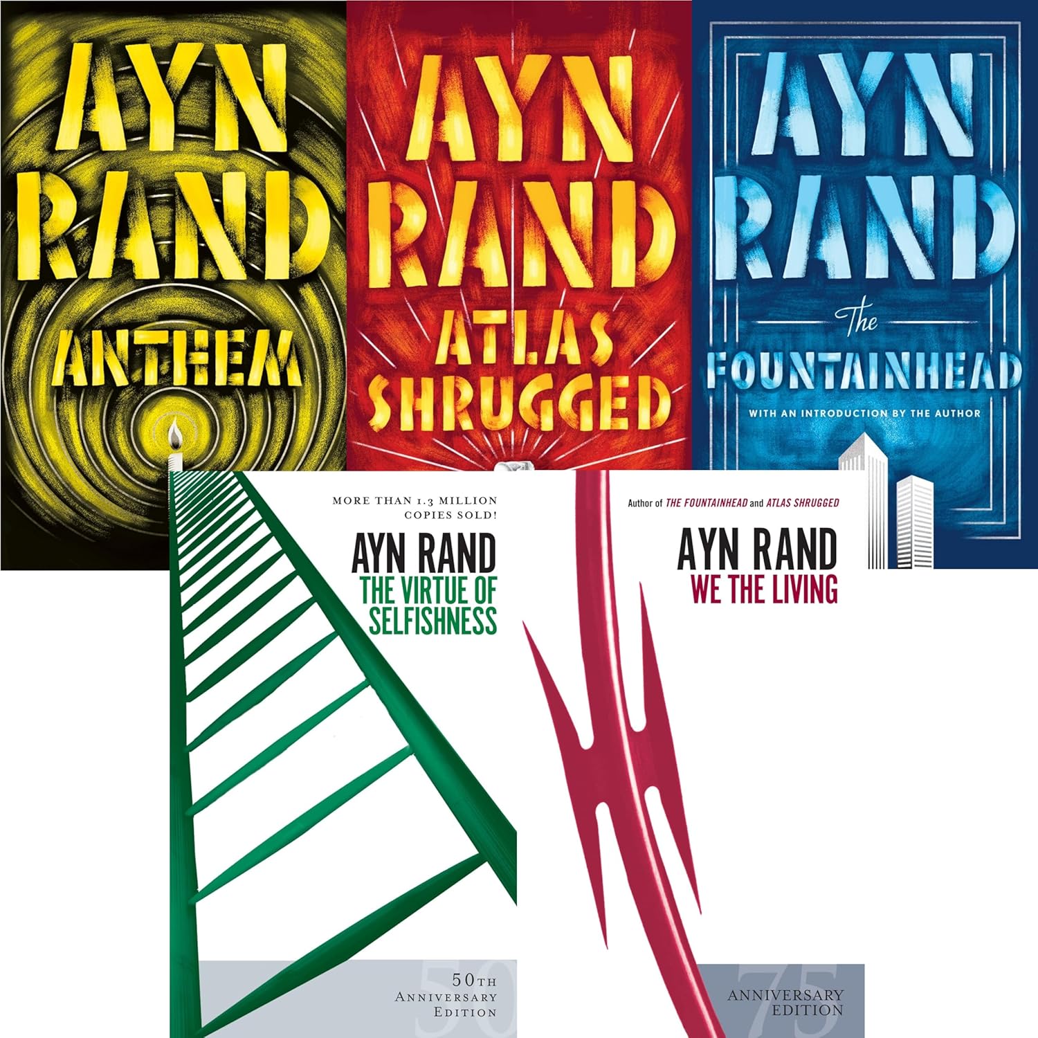 Ayn Rand Novel Collection 5 Book Set: Ayn Rand: 0746278847144: Amazon ...