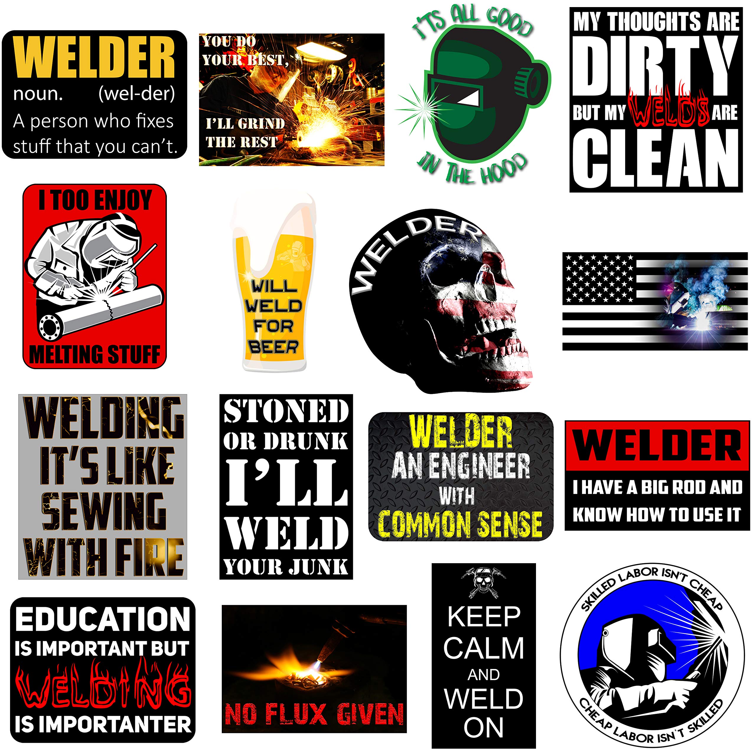 Welding Stickers 50+ MEGA PACK, Welders Stickers and Decals, Funny ...