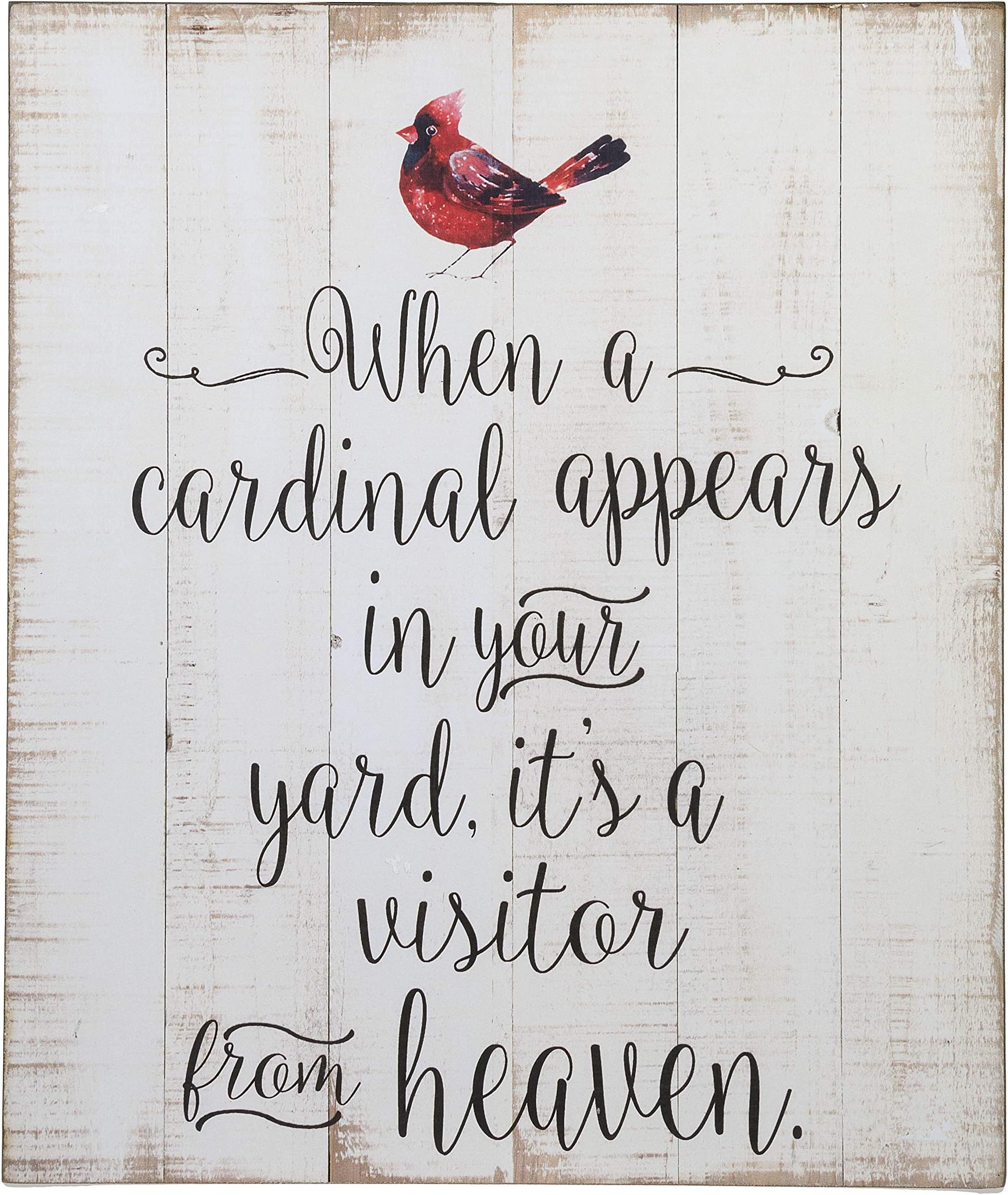 Amazon.com: Ganz When A Cardinal Appears Wall Plaque Sign 18 x 22 Inch ...