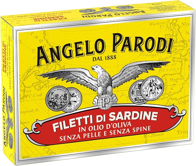 Angelo Parodi Sardines Boneless and Skinless Fillets in Pure Olive Oil ...