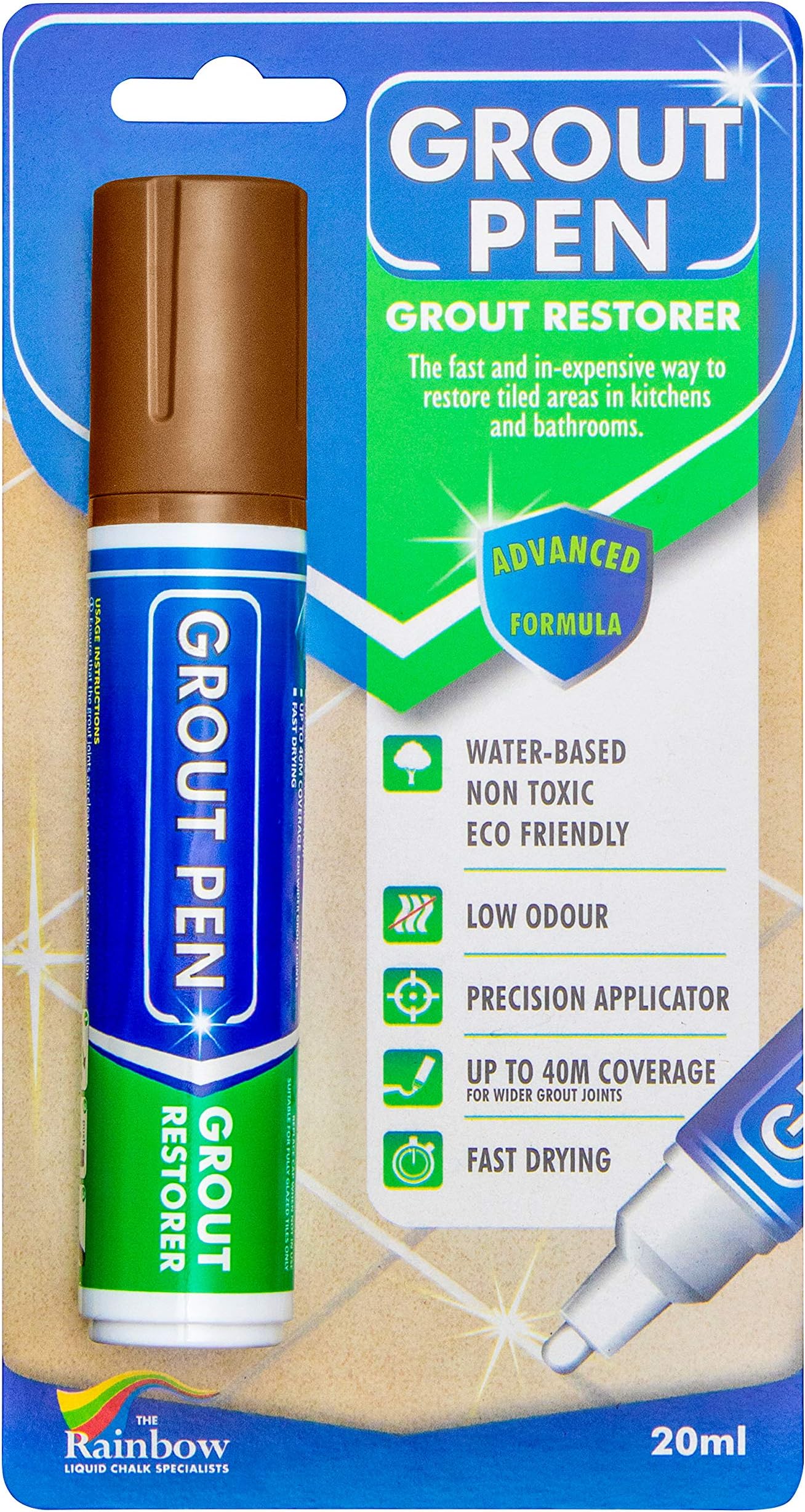 Grout Pen Brown Tile Paint Marker: Waterproof Grout Paint, Tile Grout ...