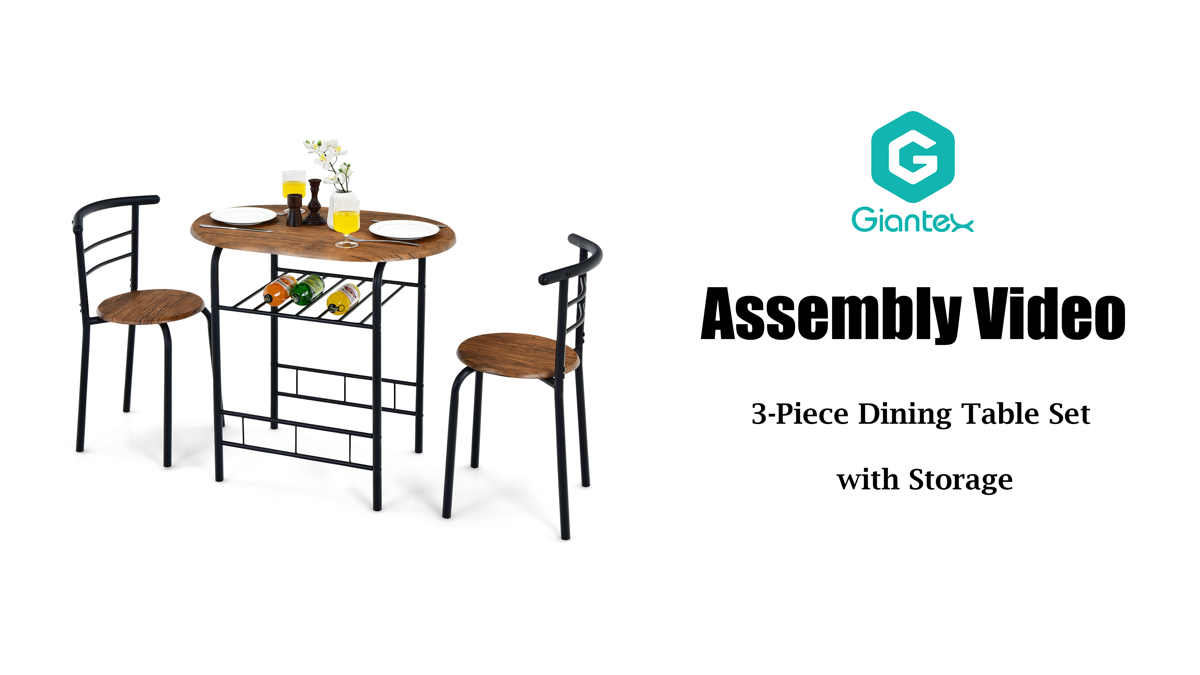 Watch Assembly Video for Giantex Dining Table Set on Amazon Live