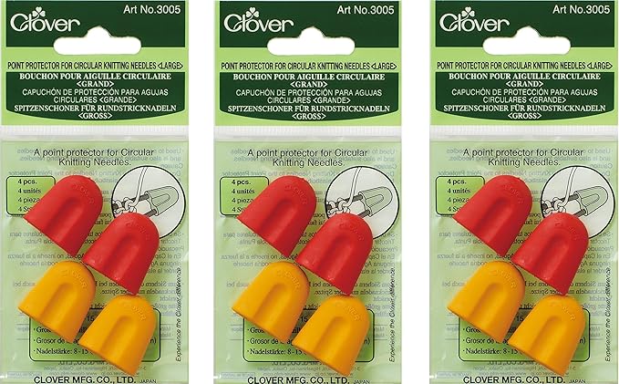 Amazon.com: Clover Point Protectors for Circular Knitting Needles Large ...