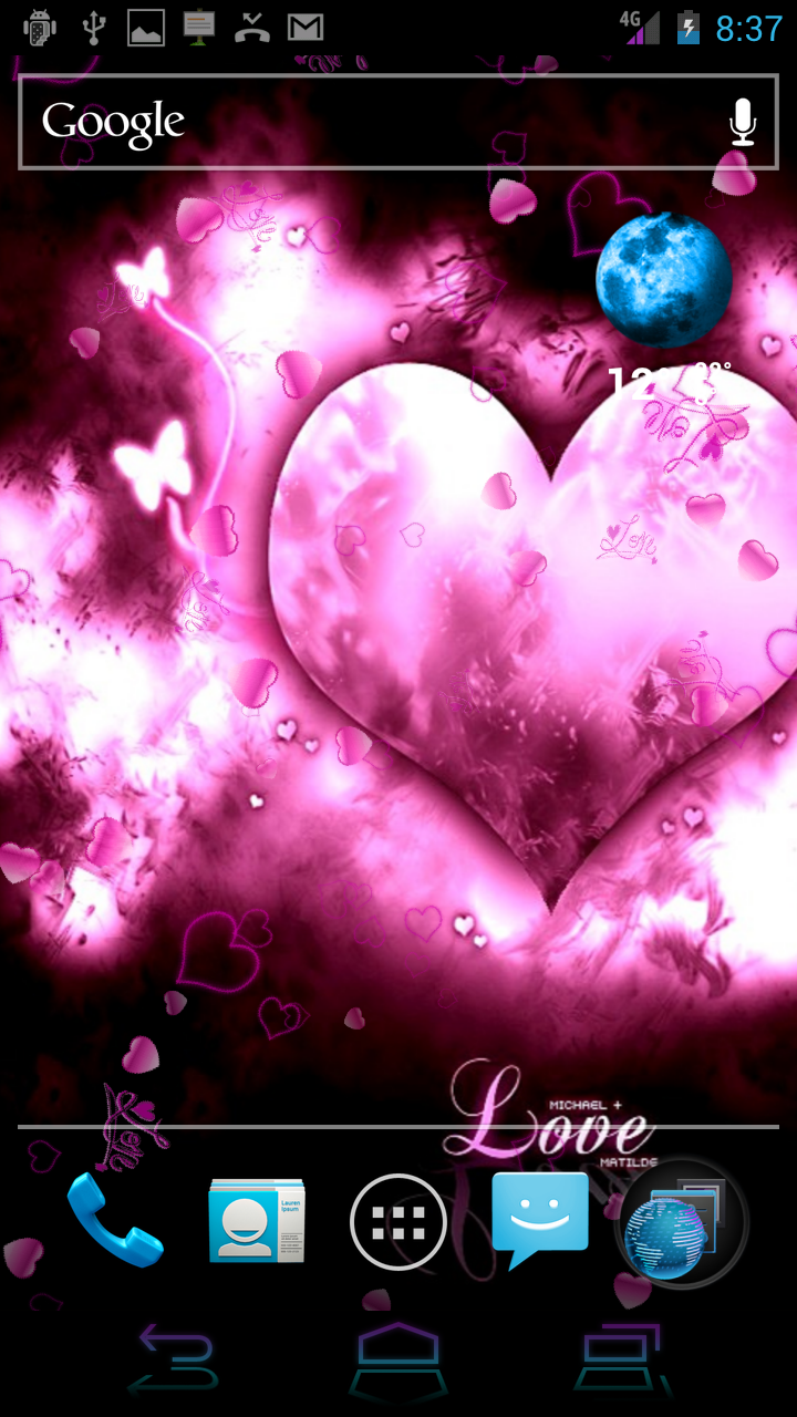 Live Wallpaper - I Love You Falling Hearts Valentine's Day - App on ...