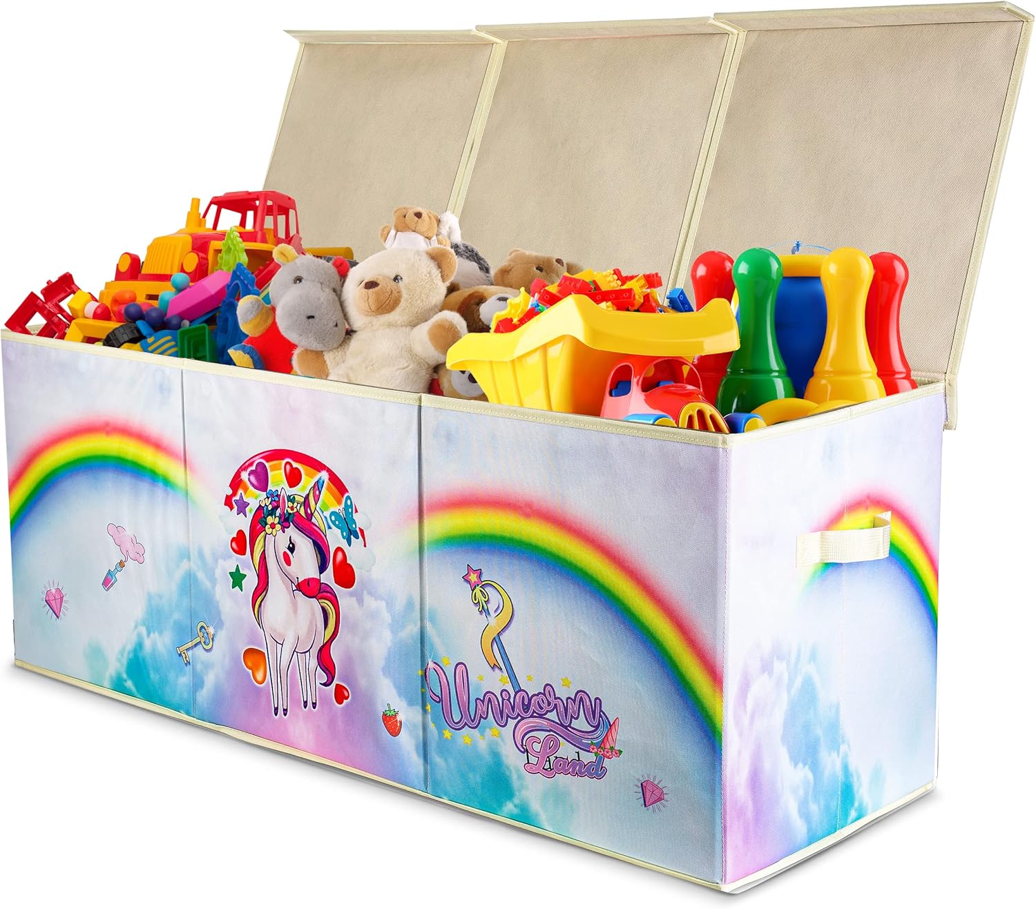 Amazon.com: Toy To Enjoy Kids Toy Box - Large Stuffed Animal Storage ...