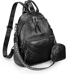 Amazon.com: YALUXE Genuine Leather Backpack Purses for Women ...