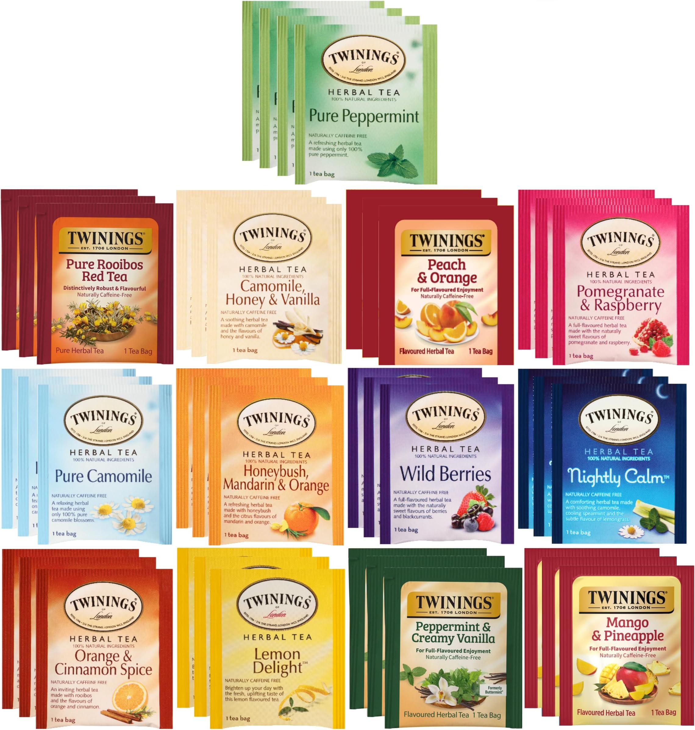 Amazon.com : Twinings Assorted Herbal Tea, 20 ct : Grocery Tea Sampler ...