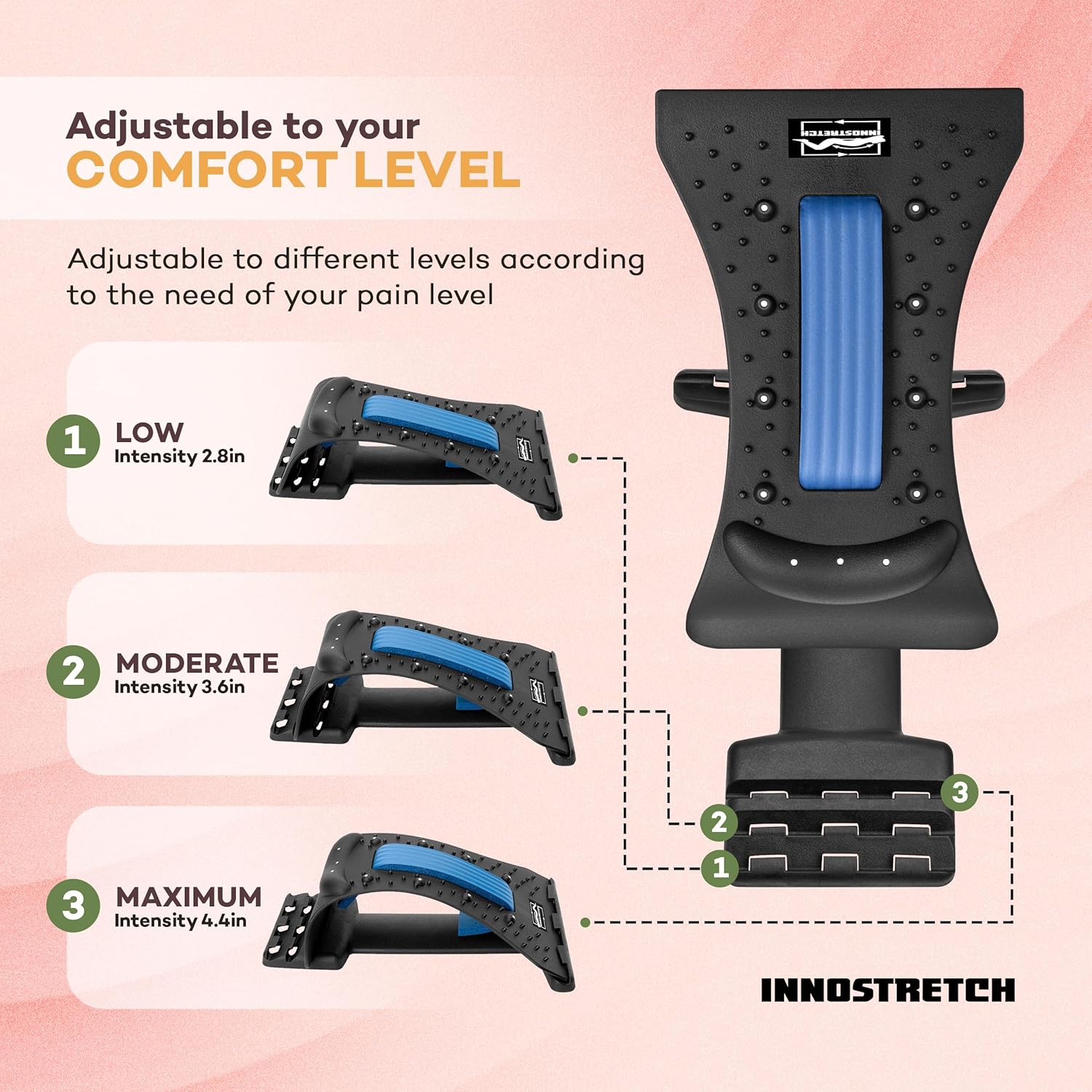 Back Cracker Neck Stretcher 2-1 Back Stretcher for Lower Back Pain ...