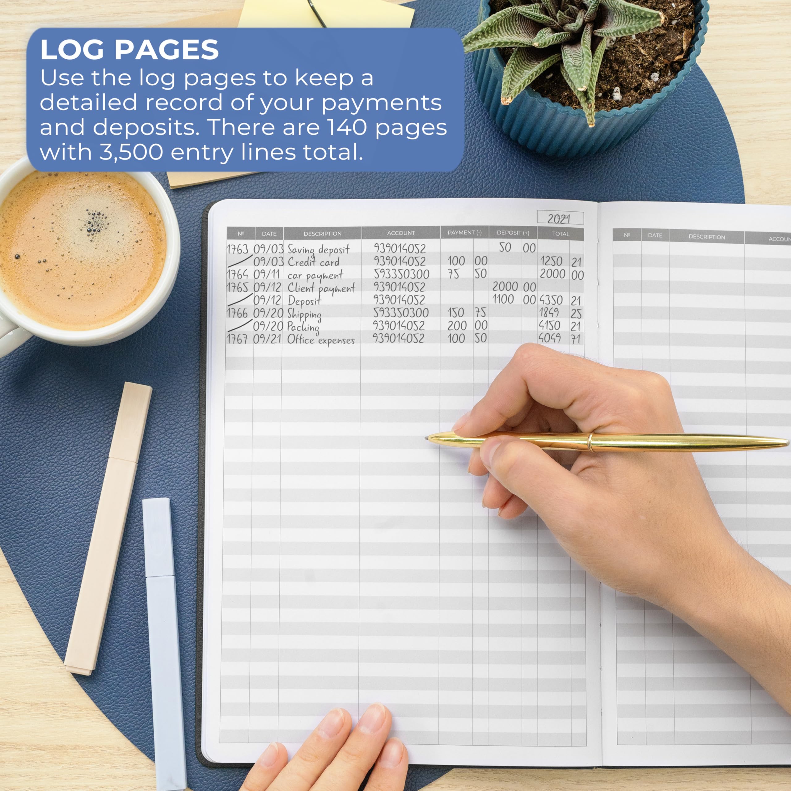 Snapklik.com : Clever Fox Accounting Ledger Book Accounting Book For ...