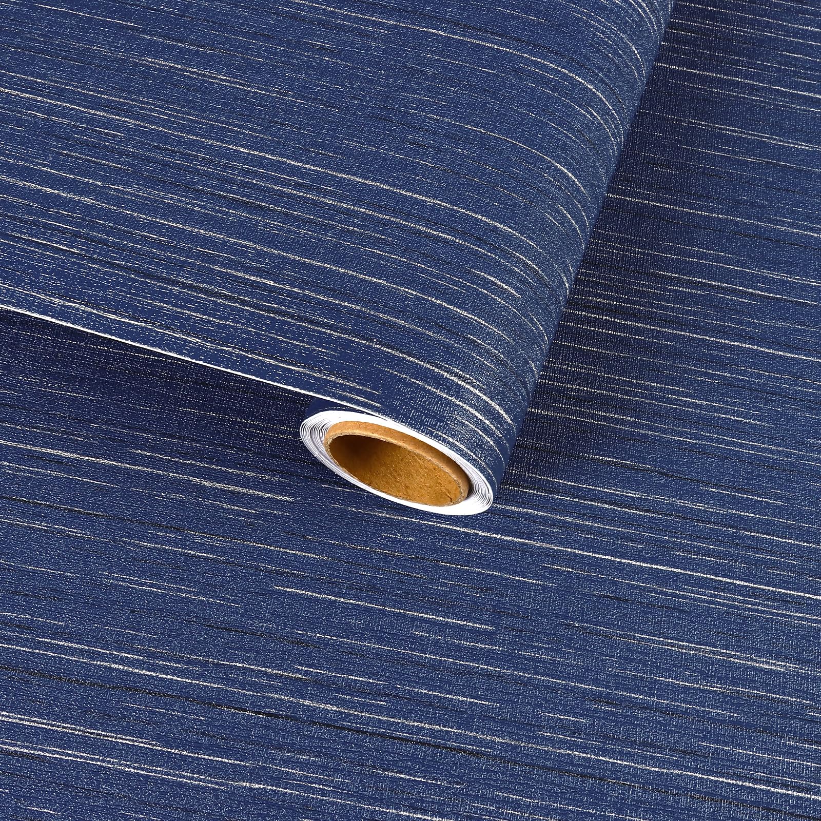 VaryFloral Navy Blue Grasscloth Wallpaper Peel and Stick Textured ...