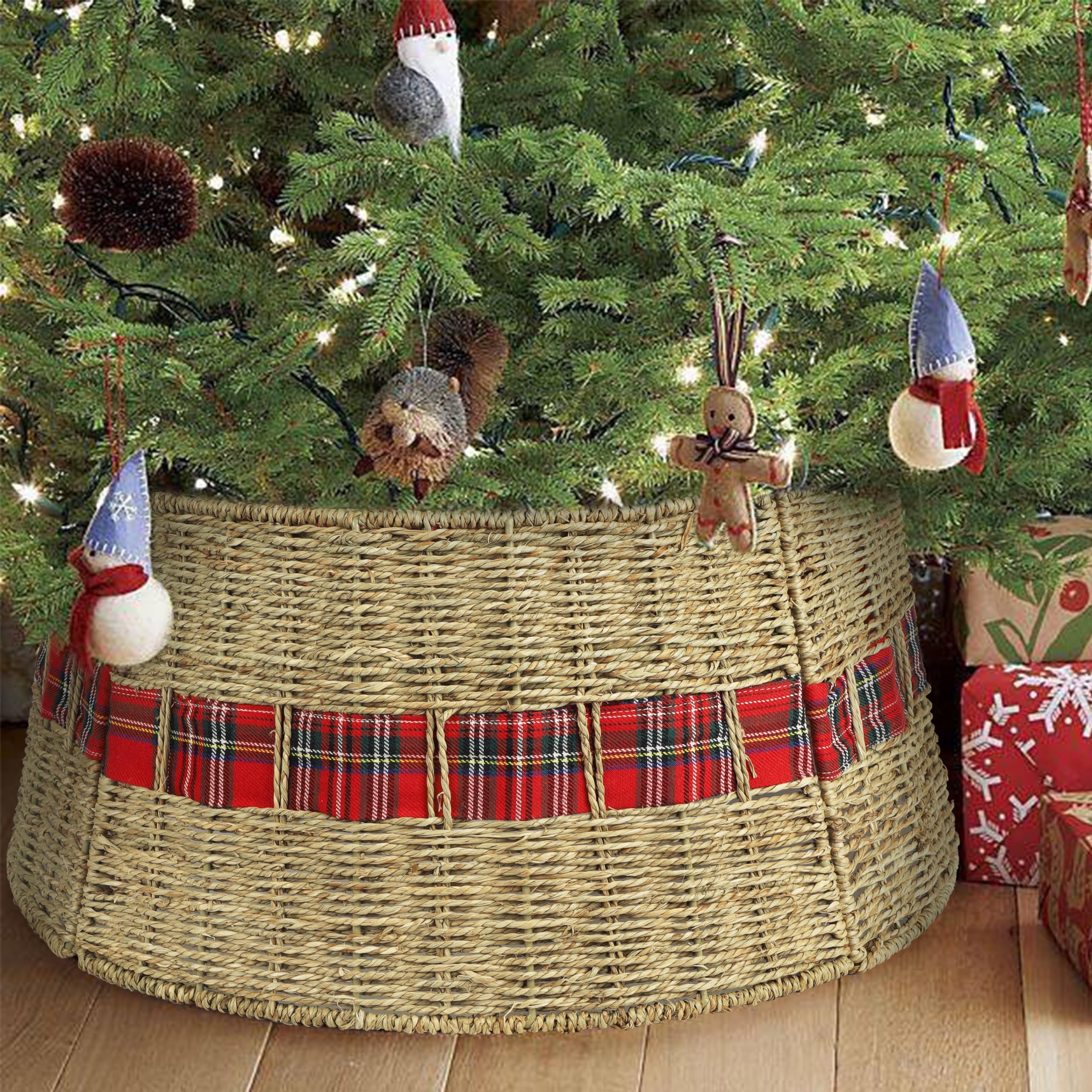 Amazon.com: Meriwoods Christmas Tree Collar 25 Inch, Large Burlap Tree ...