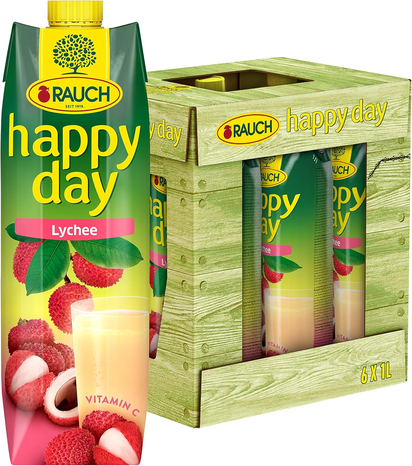 Rauch Happy Day Lychee 1 Litre Pack of 6 : Amazon.co.uk: Grocery