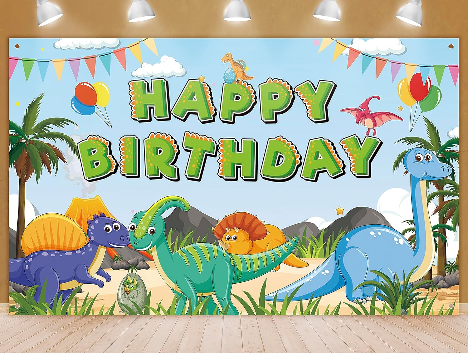 Amazon.com : Dinosaur Party Backdrop - Dinosaurs Theme Studio ...