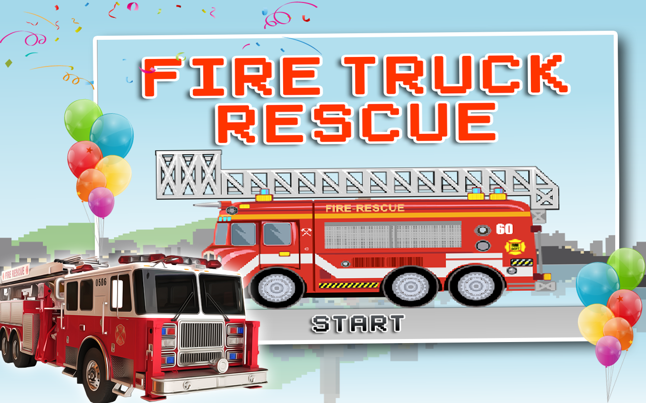 Fire Truck Rescue Game for Kids - Fun & Addictive Racing with One Touch ...