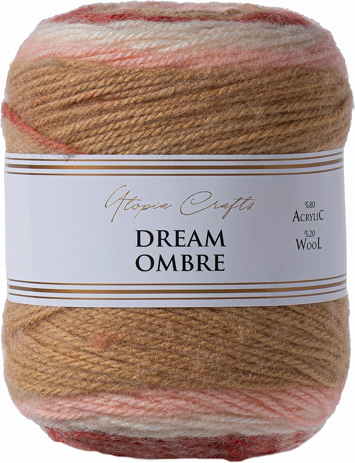 Utopia Crafts Dream Ombre Aran Multicolour Brushed Knitting and Crochet ...
