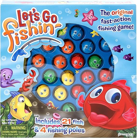 Let's Go Fishin' Game by Pressman - The Original Fast-Action Fishing ...