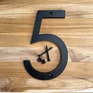 Amazon.com: 5 Inch Modern Plastic House Numbers and Letters with ...