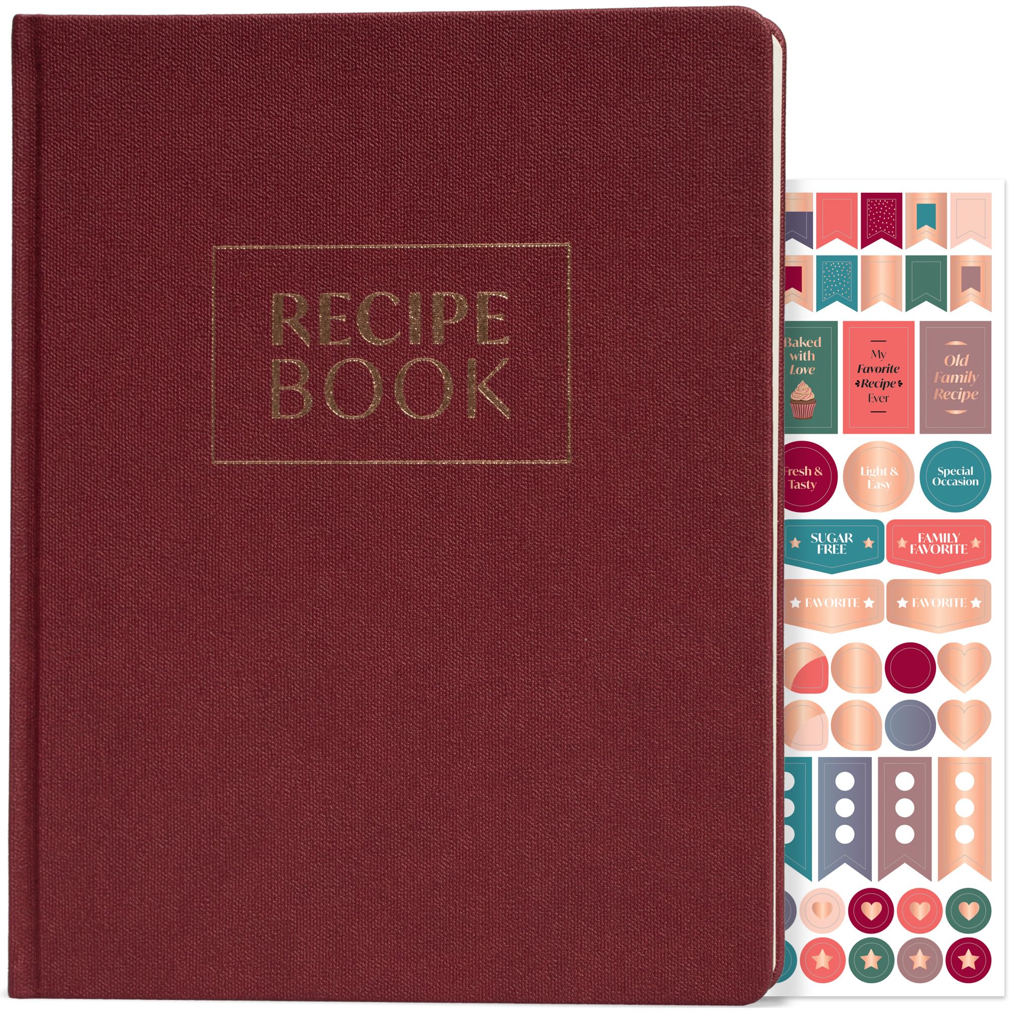Amazon.com: Skyline Recipe Book – Blank Hardcover Cookbook to Write in ...