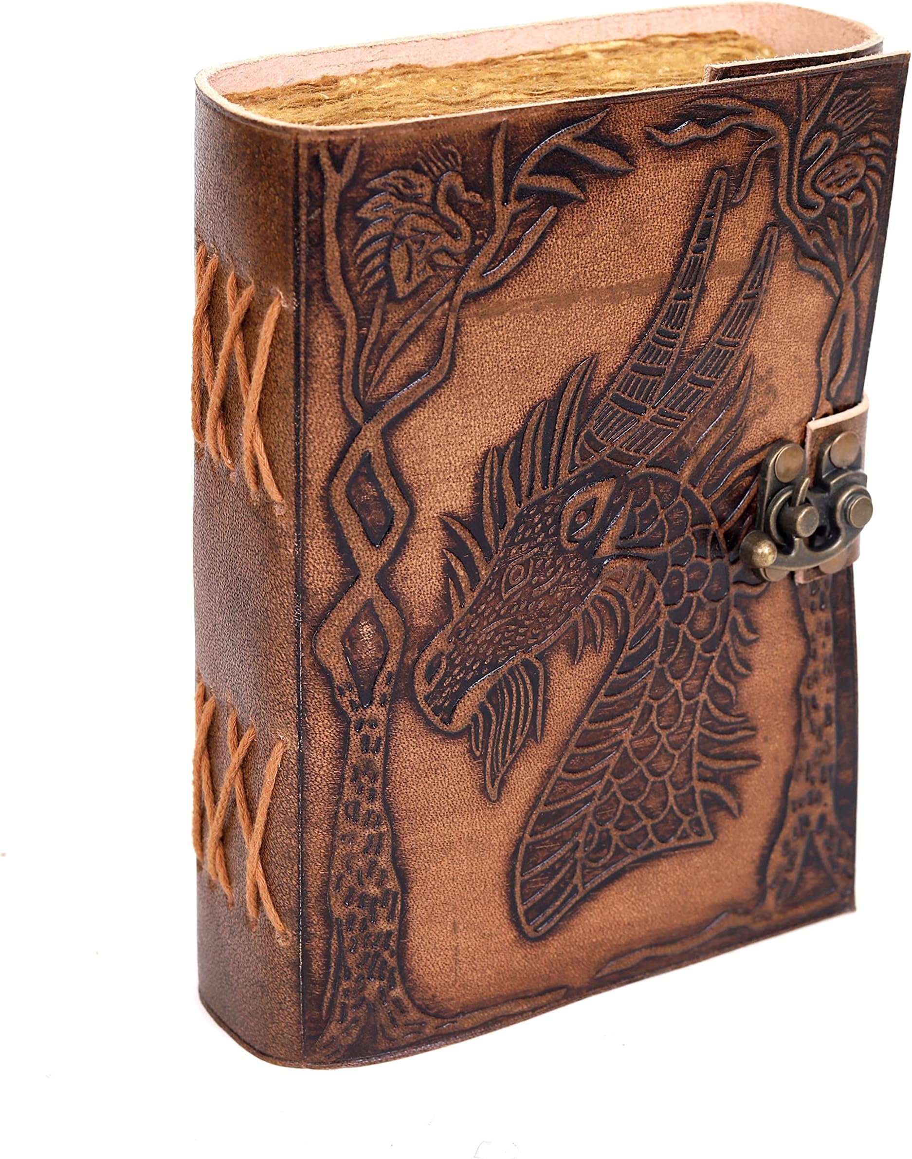 Amazon.com : Vintage Journal, Vintage Dragon Journal Leather, 200 ...