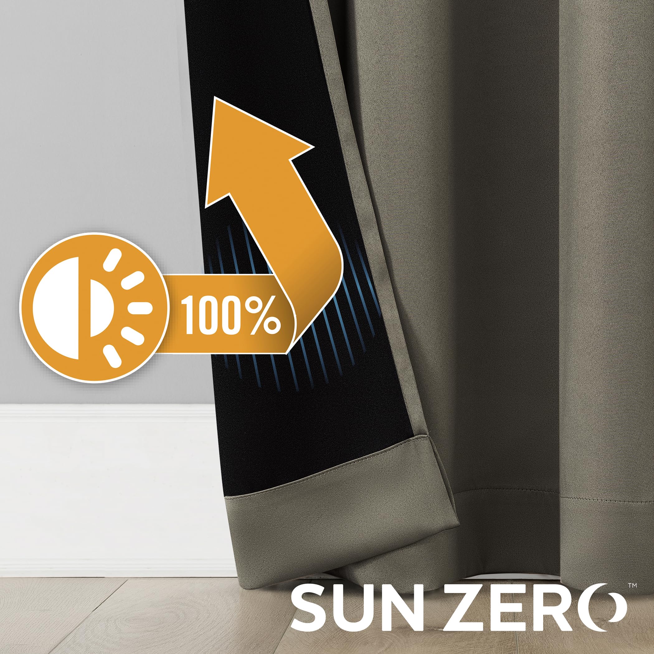 Sun Zero Blackout Curtains 2 Pack