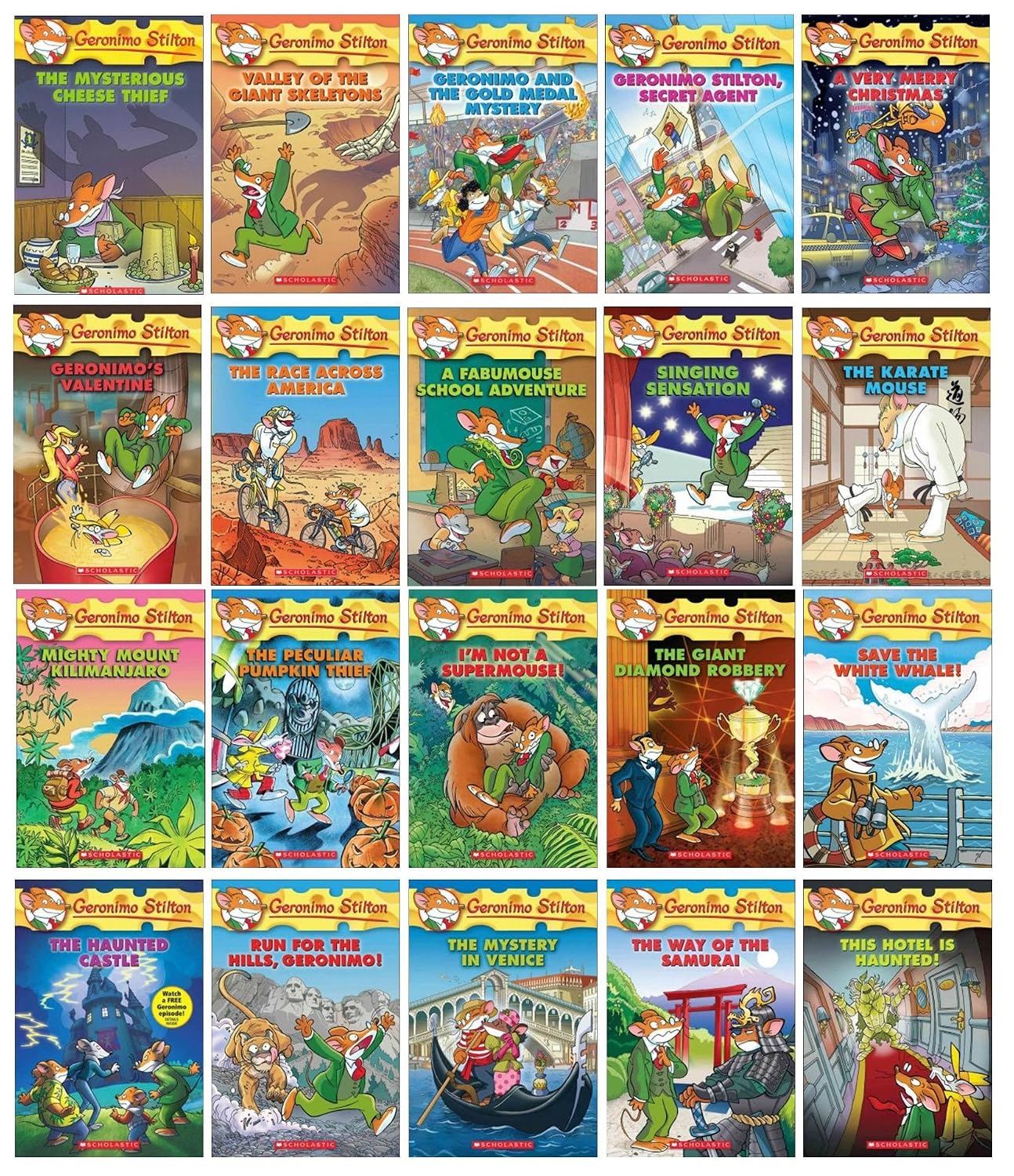 Geronimo Stilton Book Collection 31-50 20 Books: Geronimo Stilton ...