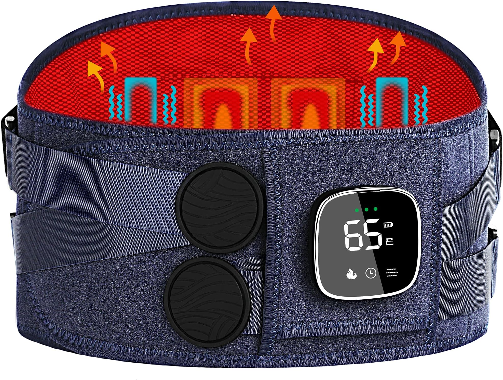 Amazon.com: YUANBO Heated Back Massager with 3 Heating & 3 Vibration ...