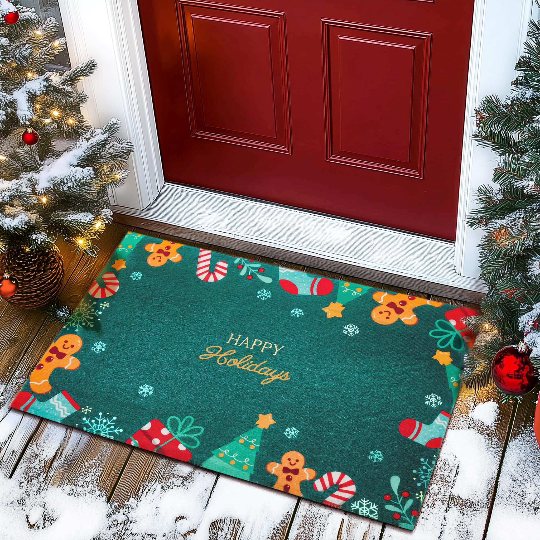 Amazon.com: TYUU Christmas Door Mat Outdoor Christmas Door Mats Outside ...