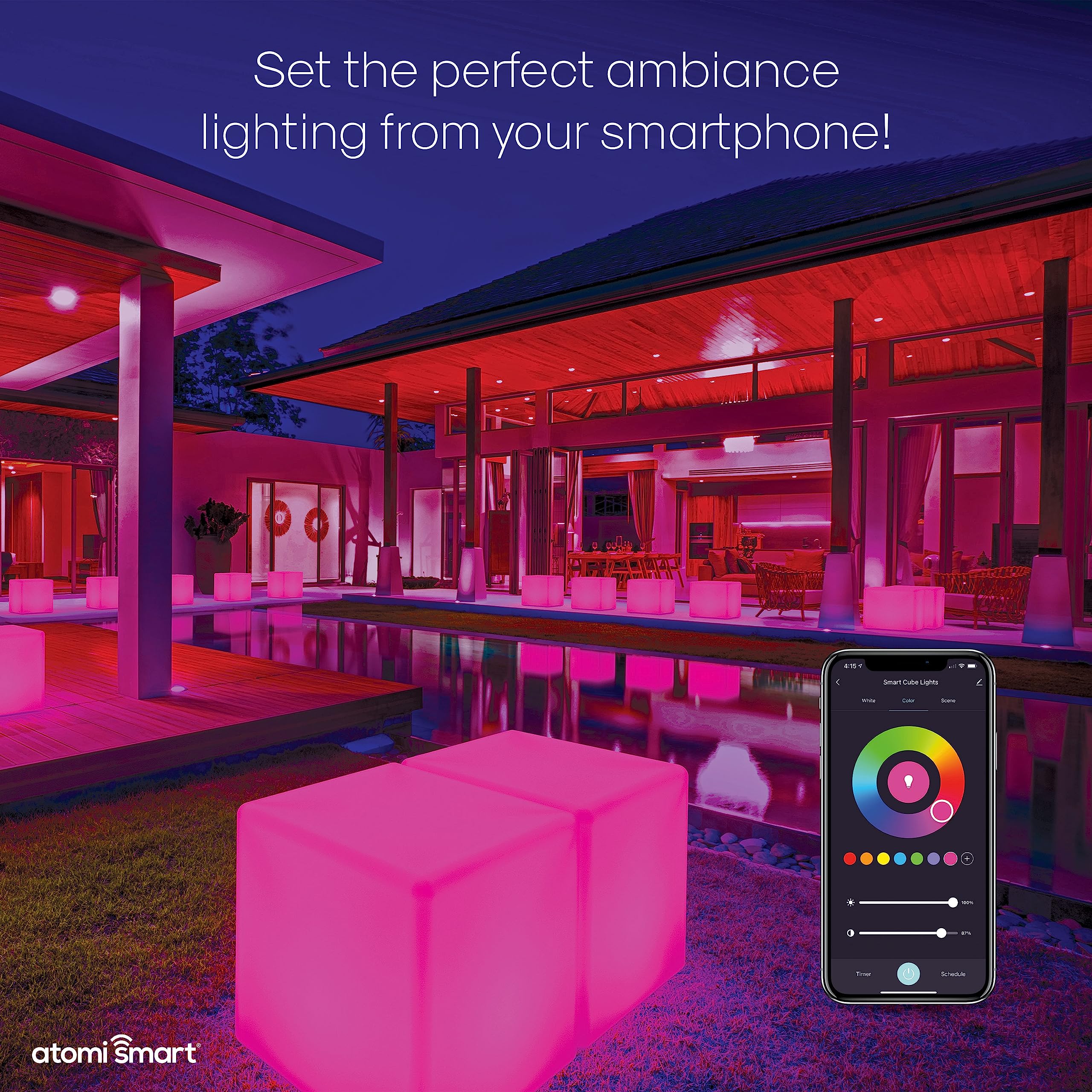 Atomi Lights Atomi Smart Portable LED Orb Lights - 3 Pack, Rechargeable ...