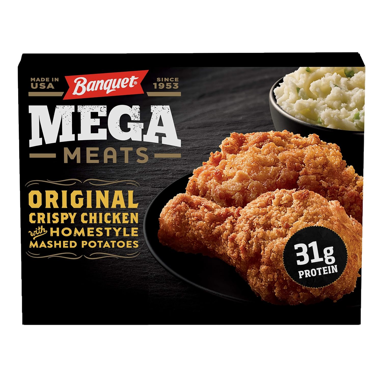 Amazon.com: Banquet Mega Meats Original Crispy Chicken with Homestyle ...