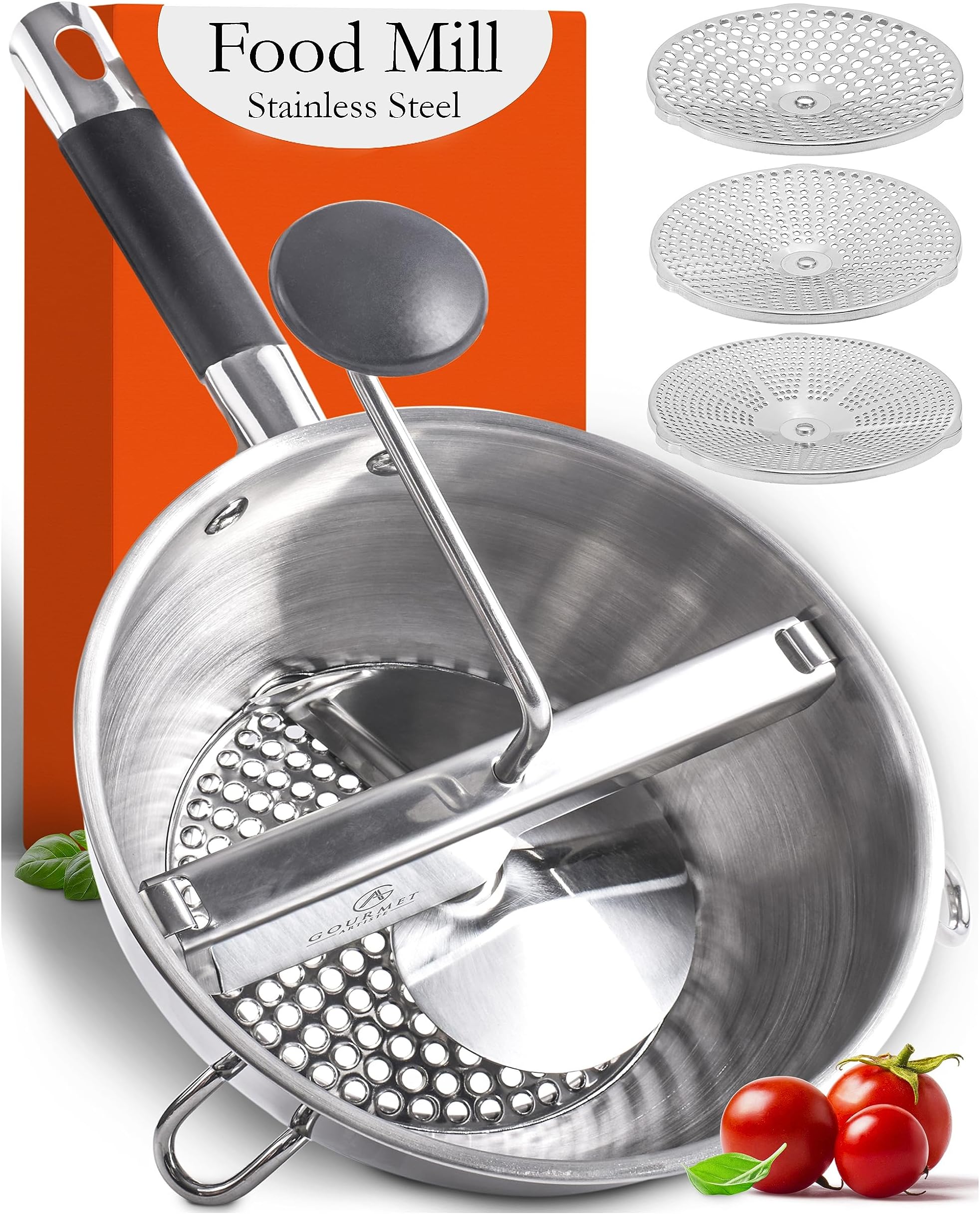 Amazon.com: MIU France Stainless Steel Food Mill, 1/2-Quart : Home ...