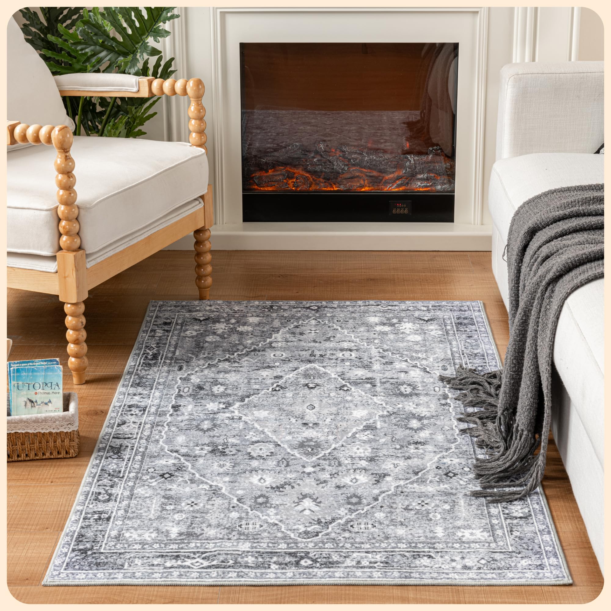 Amazon.com: Istana 3x5 Area Rug - Grey Modern Rugs for Living Room 3x5 ...
