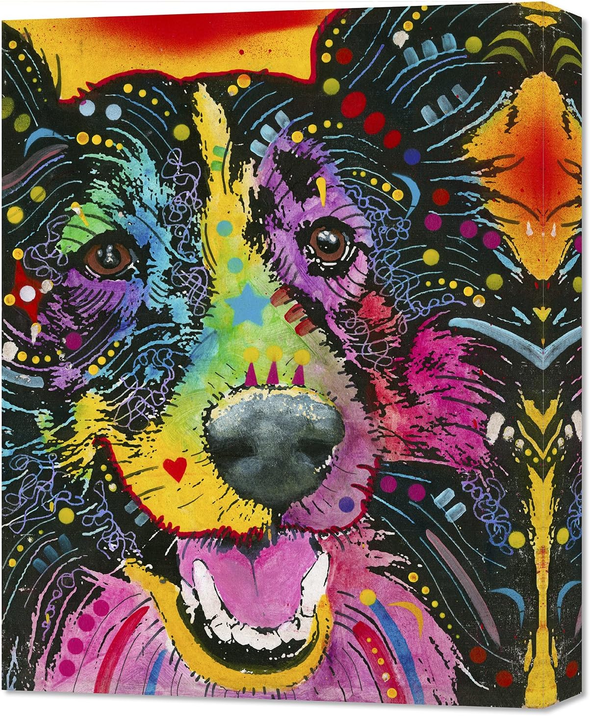 Amazon.com: Prestige Art Studios "Smiling Collie Artwork by Dean Russo ...