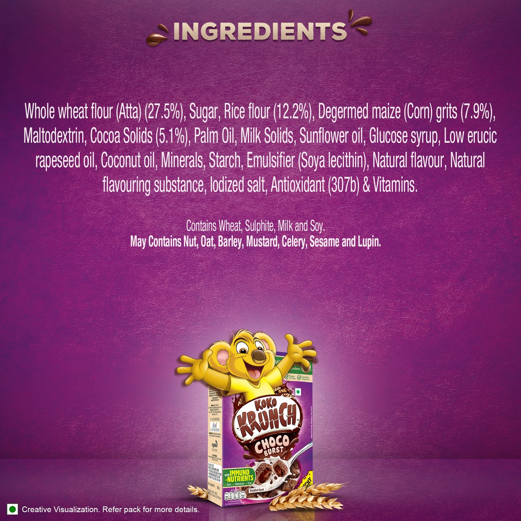 Buy NESTLE Koko Krunch Choco Burst Cereal 500g | Choco Flakes made with ...