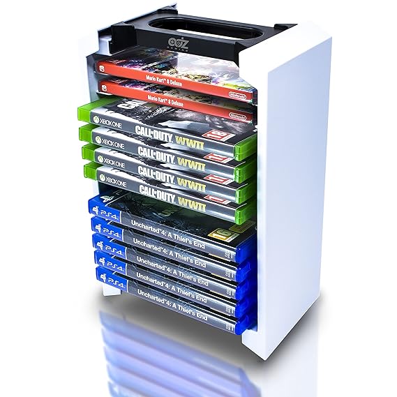 Game Storage Tower – Universal Video Game Storage – Stores 12 Game or ...