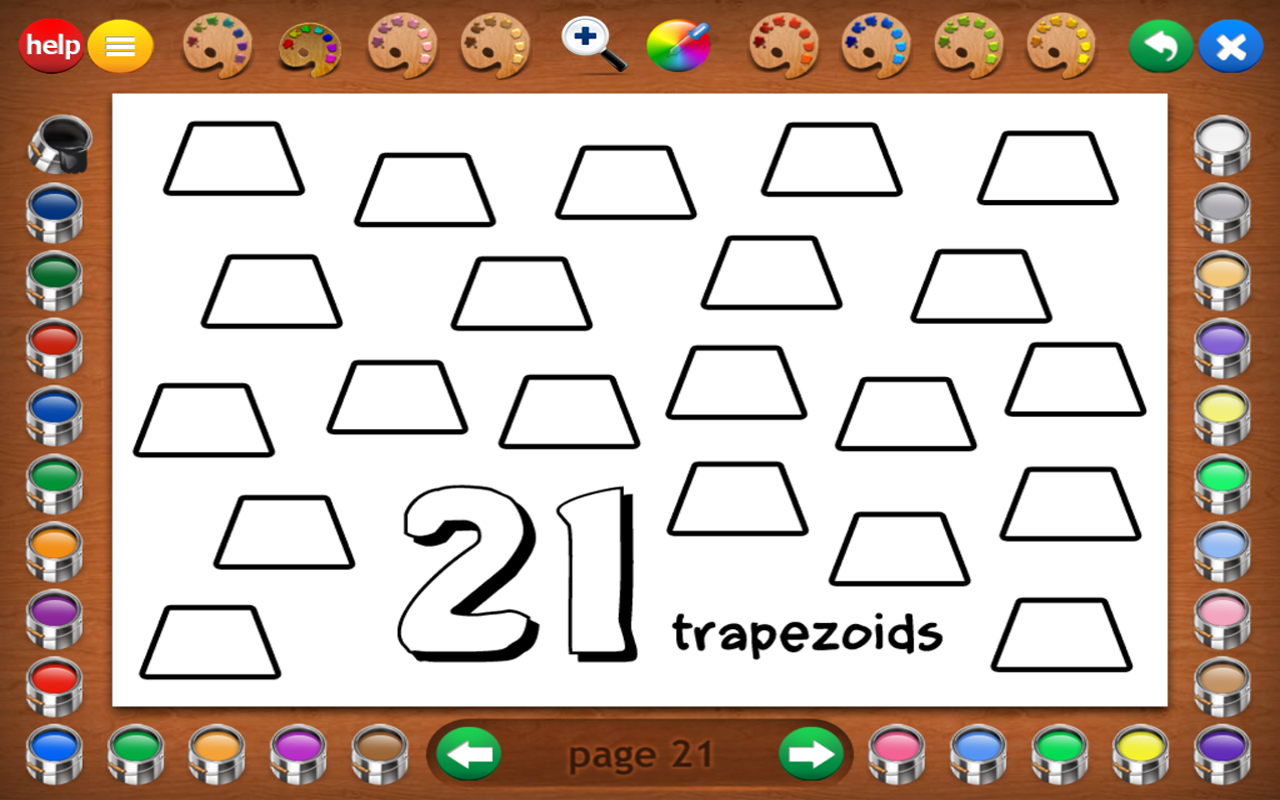 Coloring Book 23: Counting Shapes - App on Amazon Appstore