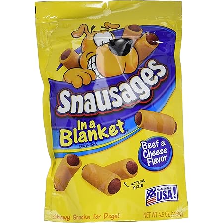 Amazon.com : Snausages in a Blanket Dog Snacks Beef & Cheese Flavor ...