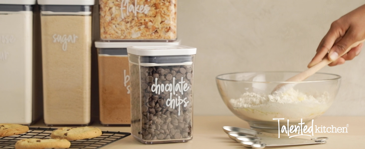 Stainless Steel Engraved Talented Kitchen 157 Pantry Labels - White ...