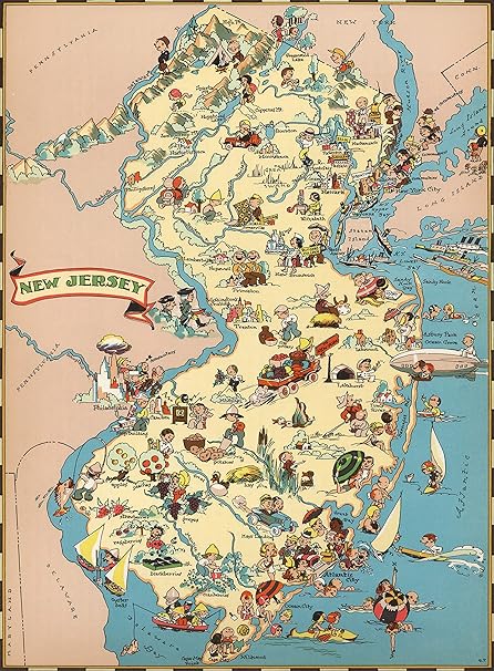 Amazon.com: New Jersey Wooden Map Jigsaw Puzzle Toys for Adults USA of ...