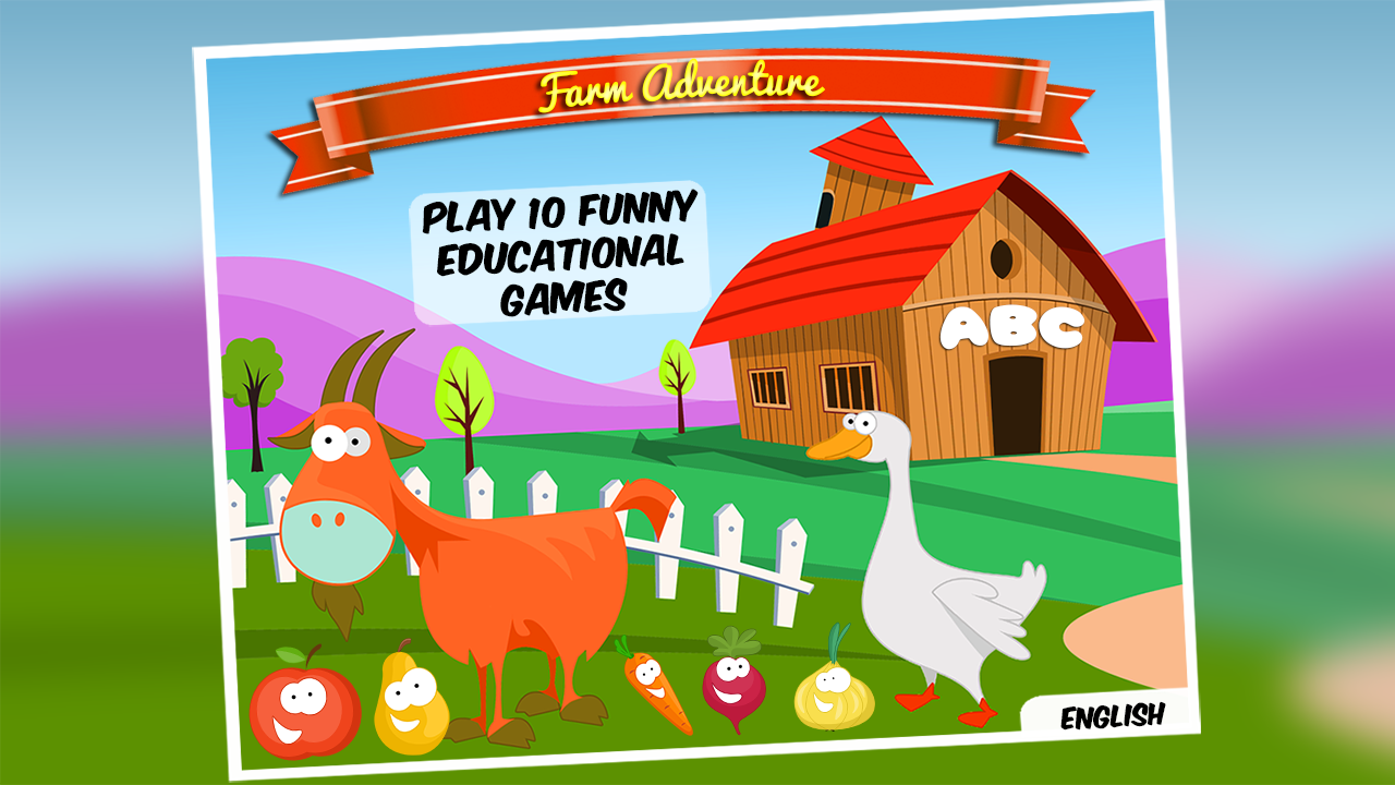 Farm Adventure for Kids - Play with animals, letters, numbers, fruits ...