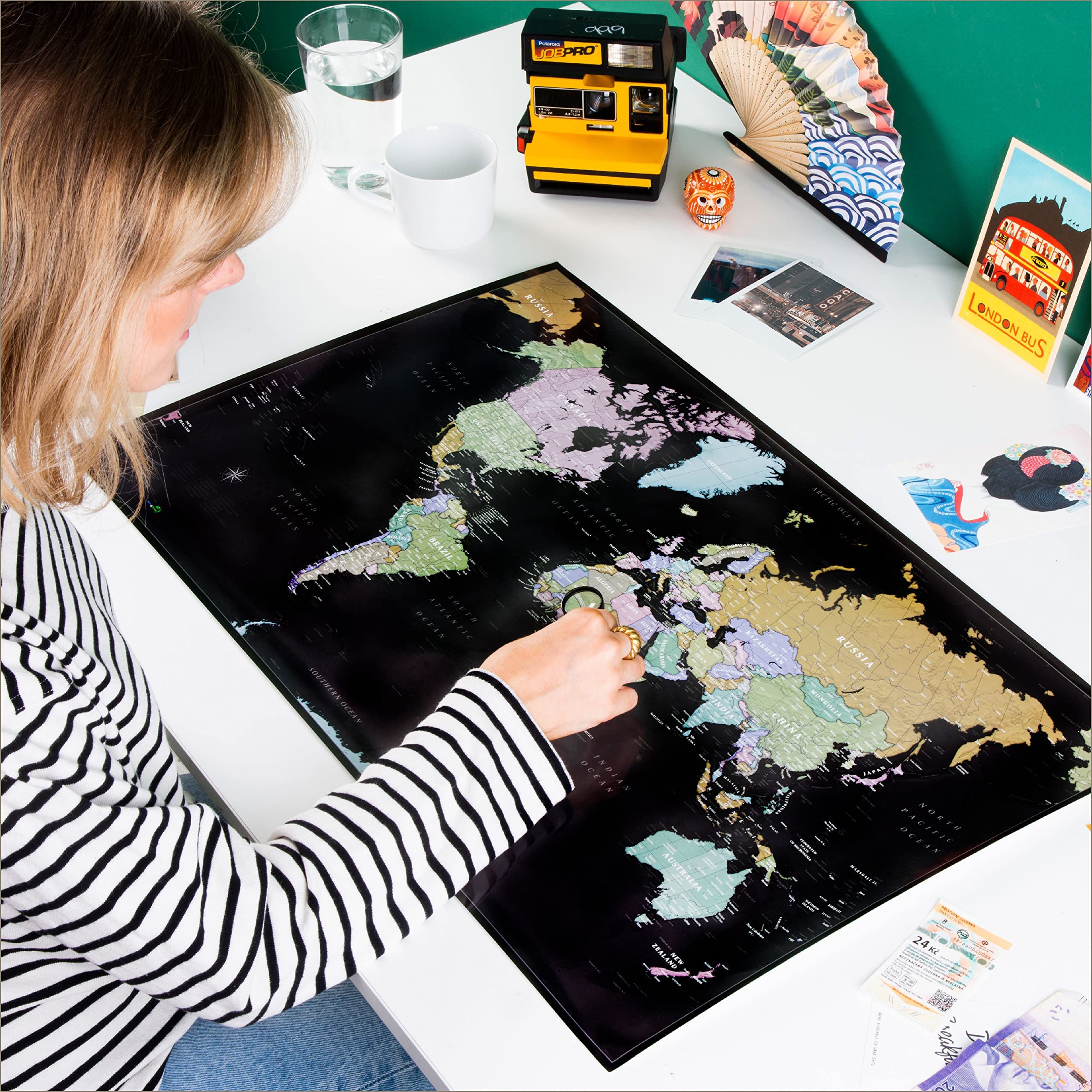 World Map Poster | Large Wall Map of the World 42 x 65cm | World Map ...