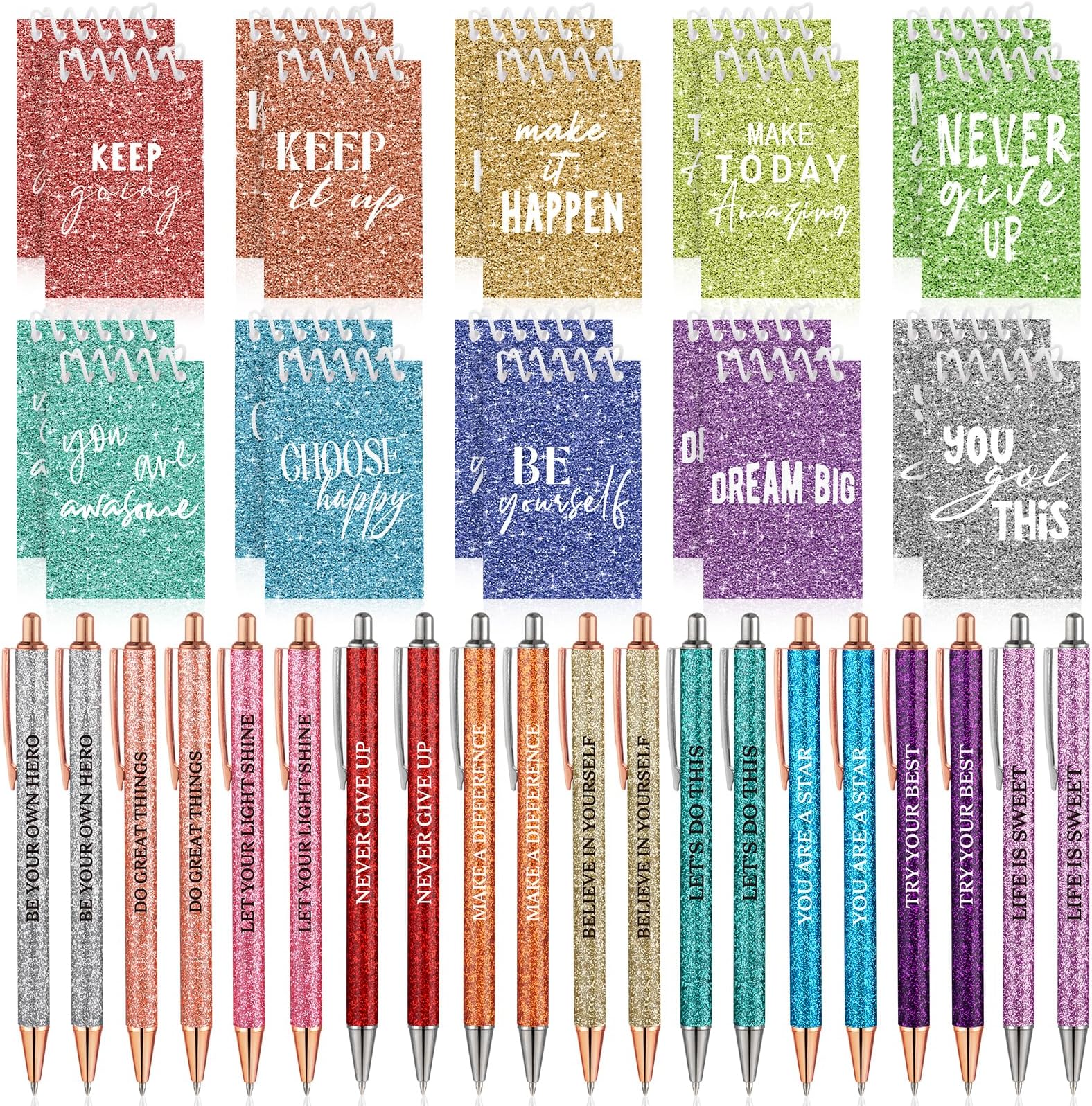 Amazon.com : DreamdaMoonnly 40 Pcs Inspirational Pens Motivational ...